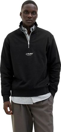 Jack & Jones Male Sweatshirt mit halbem Rei&szlig;verschluss Gedruckt Sweatshirt mit halbem Rei&szlig;verschluss