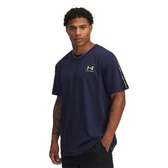 Under Armour T-Shirt f&uuml;r Herren, Rundhalsausschnitt, Regul&auml;r (Marine/Cyber-Gr&uuml;n)