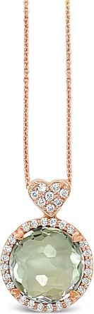 Lisa Nik collier en or rose 18 ct à quartz et diamants