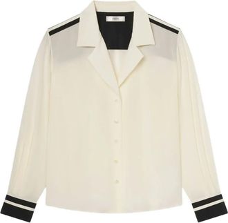 Frame Denim chemise de pyjama en soie - Blanc