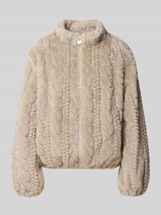 s.Oliver Black Label Webpelzjacke mit Strukturmuster