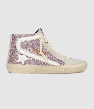 Golden Goose Baskets Slide Lilac Ice Sand