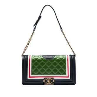 Chanel Pre-owned The Boy Flap Bag - Femme - Pre-owned - Vert - Taille: ONE Size