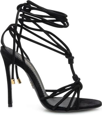 Dsquared2 Femme, Chaussures, Noir, Taille: 36 EU Sandales &agrave; lacets et talons aiguilles