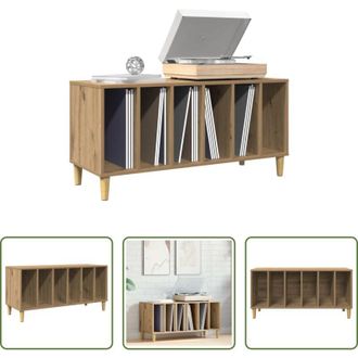 vidaXL Vinylschrank - Plattenschrank Artisan-Eiche 100x38x48 cm Holzwerkstoff