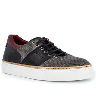 Rosso E Nero Herren Sneaker grau Glattleder