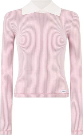 GCDS Gerippter Pullover - Rosa