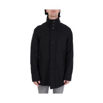 HUGO BOSS Homme, Manteaux, Noir, Taille: 2XL H-Camron-224 Hooded Coat