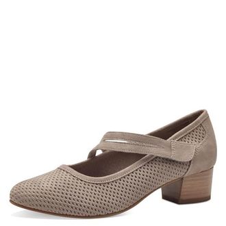 Jana Escarpins Femme &agrave; Bride Petit Talon Vegan, Stone, 41 EU