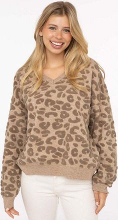 Zwillingsherz Strickpullover 3D Leo mit erhabenem Leomsuter