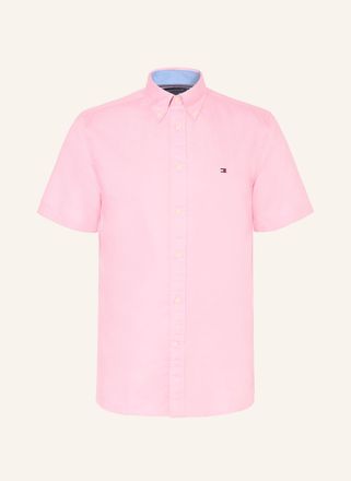 Tommy Hilfiger Kurzarm-Hemd Regular Fit Mit Leinen pink