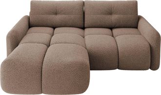 Mirjan24 Ecksofa Senkor mit Bettkasten, 3 Sitzer L-Form Sofa mit Schlaffunktion, Eckcouch für Wohnzimmer, Couch mit Bettfunktion (Lambi 04)