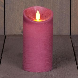 Coen Bakker LED Echtwachskerze realistische Kerze viele Farben mit Timer flackender Docht Wachskerze Kerzen Batterie, Farbe:Antik Rosa, Größe:15 cm