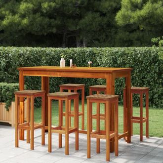 vidaXL Furniture Limited - Tabourets de bar lot de 6 bois massif
