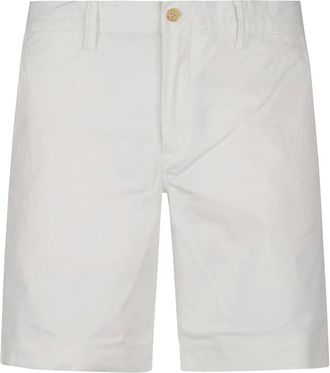 Polo Ralph Lauren Homme, Shorts, Blanc, Taille: W31 Flat Front Short