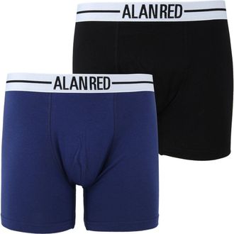 Alan Red Lot de 2 Boxer-shorts Bleu Fonc&eacute;