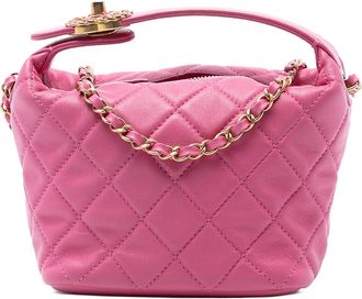 Chanel Hobo Bags - Small Quilted Lambskin Perfect Meeting Hobo Bag - Gr. unisize - in Gold - f&uuml;r Damen