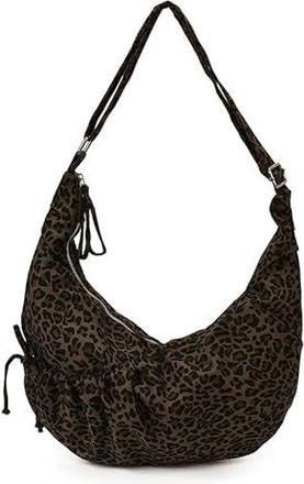Generic Sac &agrave; boulettes Cheetah Satchels - Motif l&eacute;opard - Sac croissant pour femme - Voyage de travail - Travail, caf&eacute;, 20.47x15.75x0.79Zoll