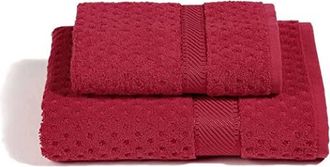 Caleffi 2-teiliges Handtuchset 100% Baumwolle Frottee - 1 Handtuch 50x100 cm + 1 G&auml;stetuch 40x60 cm, Weich & Saugf&auml;hig