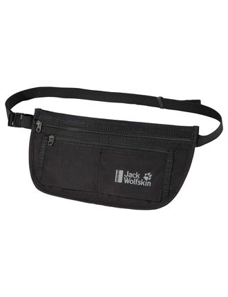 Jack Wolfskin Unisex Document Belt RFID Sicherer Bauchgurt, Schwarz, Einheitsgröße EU