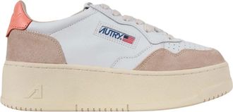 Autry Femme, Chaussures, Blanc, Taille: 38 EU Medalist Platform Baskets