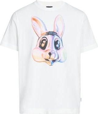 Paul Smith Cotton Kaninchenkopf gedruckt T -Shirt - Weiß