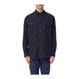 Brioni Langarmhemd mit Taschen - - Shirts - Herren - Blau - L