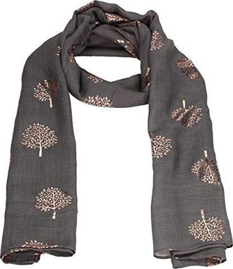 Swankyswans Écharpe pour femme Motif arbre de mûrier - Gris - Large