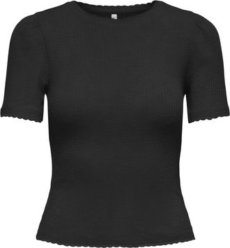 Only Onlnicole Life Ss O-Neck Scallop Top JRS