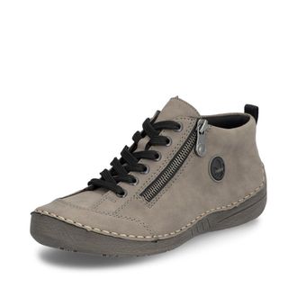 Rieker Damen Bequemschuhe 52514, Frauen Schnürschuhe,Strassenschuhe,Schnuerung,lace-up Shoes,Low-tie,Komfortschuhe,schnürer,grau (42),41 EU / 7.5 UK