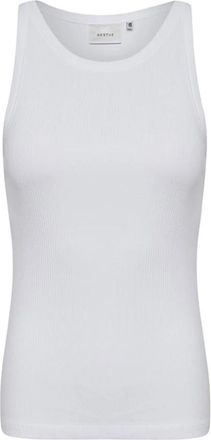 Gestuz Geripptes Wei&szlig;es Top DrewGZ Stil - - Tops - Damen - Wei&szlig; - XS