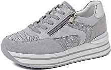 Queen Helena Baskets Sneakers Plateforme Femme X28 61 Gris, 40 EU