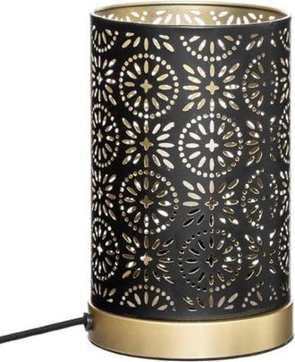 Atmosphera Atmosphera - Lampe Gypsy noire - m&eacute;tal ajour&eacute; H21.5 cm