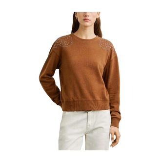Pepe Jeans London Ellis Sweatshirt Urbaner Stil Bequeme Passform - - Knitwear - Damen - Braun - L