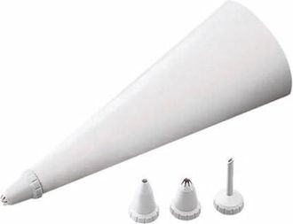 Original Kaiser Original Kaiser Classic Spritzbeutel Set 6-teilig, Spritzbeutel wiederverwendbar mit Tüllen, 4 Kunststofftüllen, beschichtete Baumwolle, kochfest, Wei