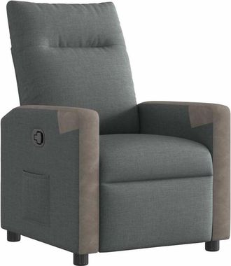 vidaXL Fauteuil inclinable Gris foncé Tissu - Vidaxl