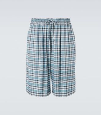 Acne Studios Short en flanelle &agrave; carreaux