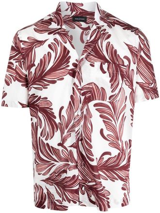 Tagliatore chemise à imprimé palmier - Rouge