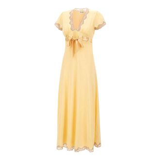 Rixo Rixo, Femme, Robes, Jaune, Taille: 40 FR Marlice Silk Midi Dress