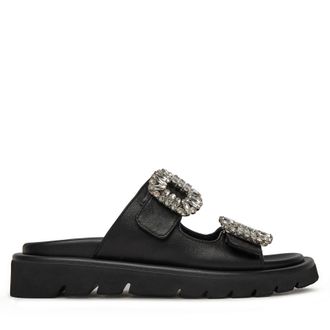 Eva Minge Pantoletten Eva Minge LILY-VII75-06-1 Schwarz