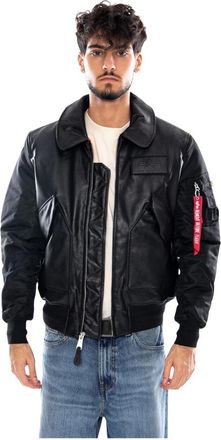 Alpha Industries CWU Kunstleder MOD Winterjacke - - Jackets - Herren - Schwarzk - L