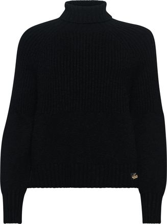 Superdry Damen Gerippter Essential Strickpullover Finster Marineblau 38