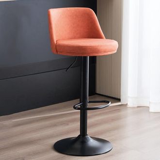 Generic Moderner, h&ouml;henverstellbarer Barhocker aus PU-Leder - drehbarer, armloser Sitz in Tresenh&ouml;he f&uuml;r K&uuml;cheninsel, Esszimmer, Fr&uuml;hst&uuml;cksecke, Schwarz