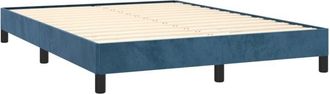 vidaXL Cadre de lit sans matelas bleu fonc&eacute; 140x190 cm velours vidaXL