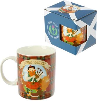 Puckator Scottish Piper Design Bone China Becher, Geschenk Geschenkverpackung