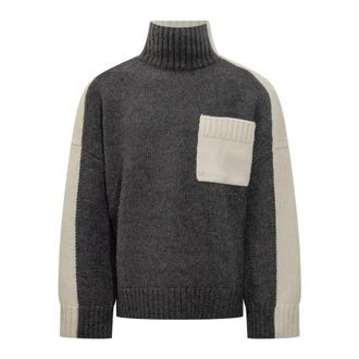 J.W.Anderson Homme, Pulls, Gris, Taille: S Pull Bicolore
