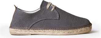Toni Pons Herren-Espadrille zum Schnüren aus Baumwollstoff - Dixon - Schwarz, 40 EU