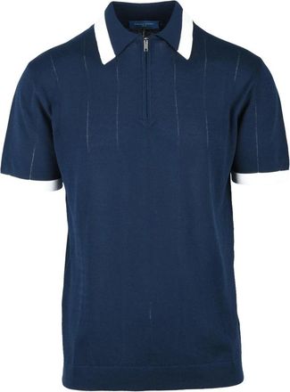 Daniele Fiesoli Homme, Tops, Bleu, Taille: XL Polo en maille