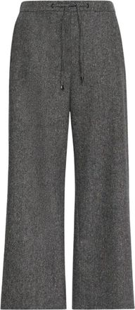 Max Mara Pantalon de jogging en flanelle de laine - Femme - Pantalons - Gris - Taille: 38 FR