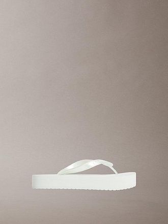 Calvin Klein Aysha - Tongs &agrave; semelle compens&eacute;e m&eacute;tallis&eacute;e